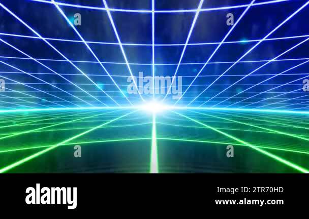 Retro 80s VHS tape video game intro landscape vector arcade wireframe ...