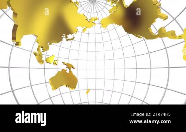 World Map Turns Into a Globe. A look inside Stock Video Footage - Alamy