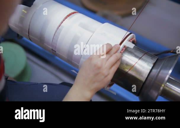 Copper wire wound, wrap copper coil, making electrical coil of a ...