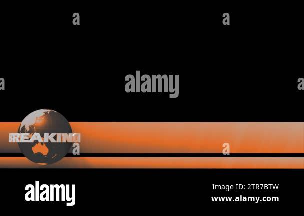 Breaking news world globe lower third 3rd chyron l3rd loop 4k Stock ...