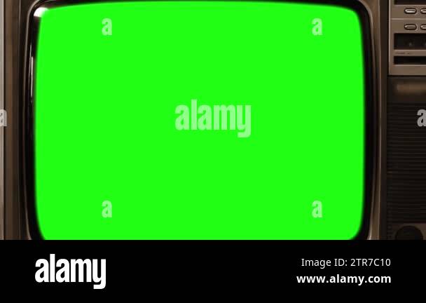 1980s Television Green Screen. Sepia Tone. Zoom Out. Ready to replace ...