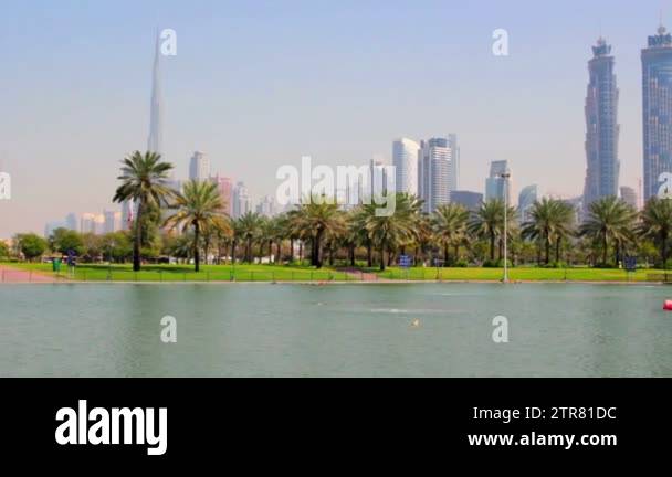 UAE.Dubai.Al Safa Park February 2014.Burj Khalifa,The Dubai Mall Stock ...