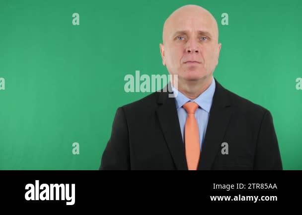 Businessperson Looking to Camera Warning No Sign Hand Gestures (Ultra ...