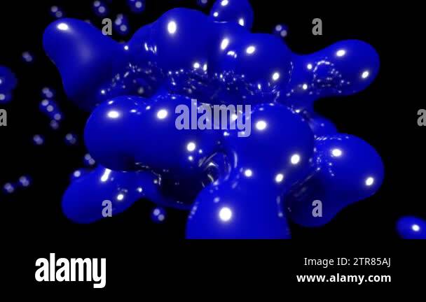 Blob floating abstract tech bio liquid blood chemical paint background ...