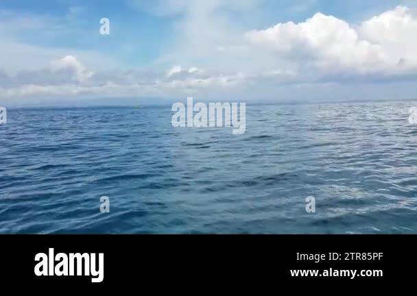 Boat ride on the Indian Ocean along the shores of a beach resort in ...