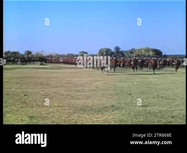 Medieval soldiers running across field Stock Video Footage - Alamy