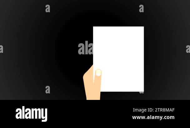 Flat Vector Animation Footage of Business Man Holding Contract ...