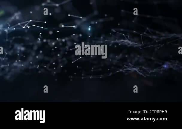 Technologies. Abstract background with plexus connections wire frame web. Seamless looping Stock ...