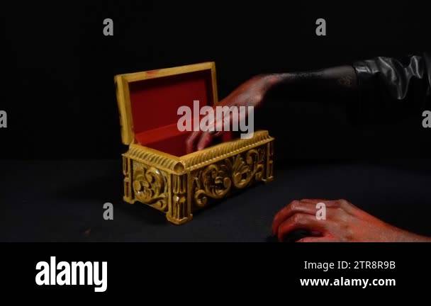 Womans bloody hands touching crawling maggots Stock Video Footage - Alamy