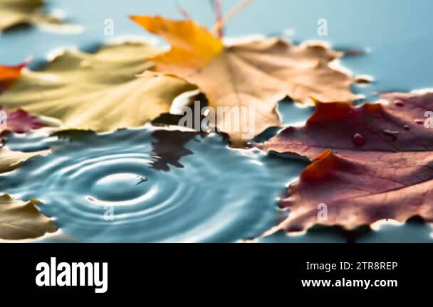 Raindrops falling in puddle leaves Stock Videos & Footage - HD and 4K ...