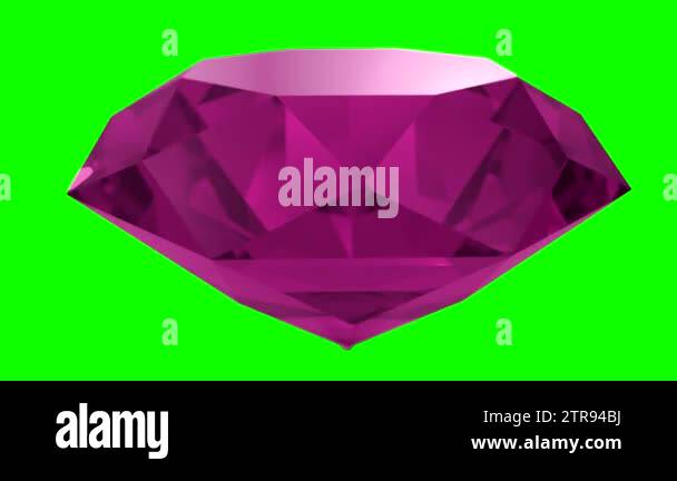Pink ruby diamond gemstone gem stone spinning wedding background loop ...