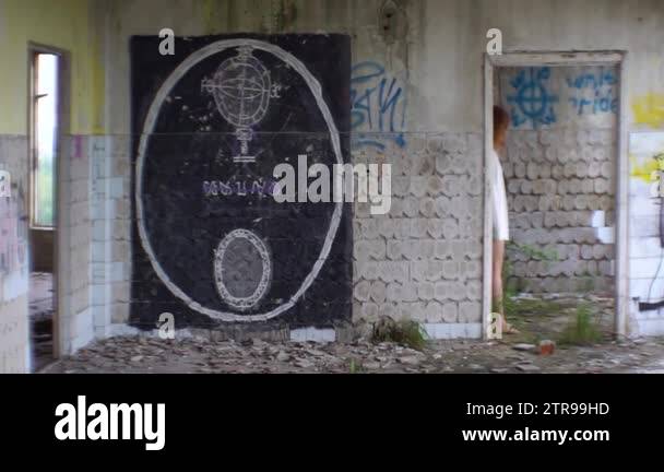 Graffiti on walls in abandoned building Stock Videos & Footage - HD and ...