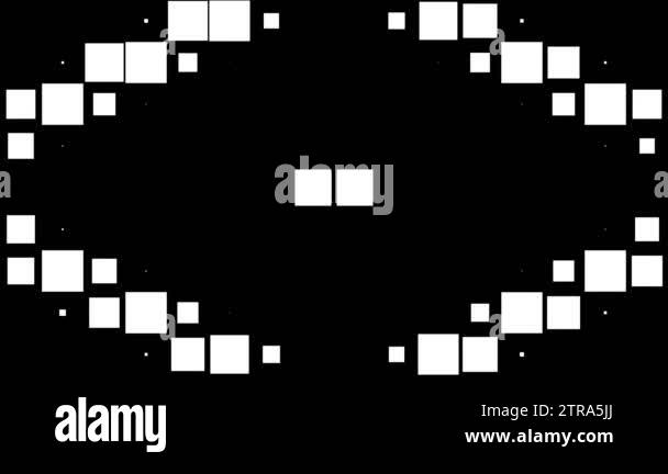 Modern black and white background of wild flickering squares. High ...