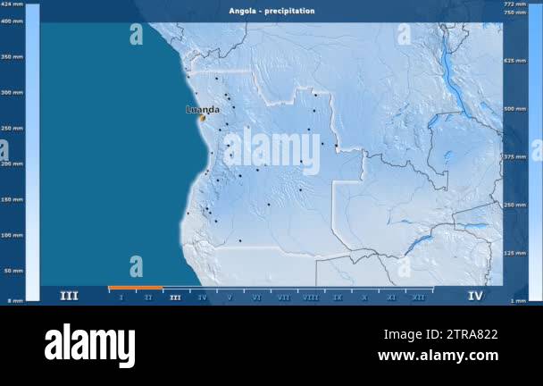 Precipitation by month in the Angola area with animated legend ...