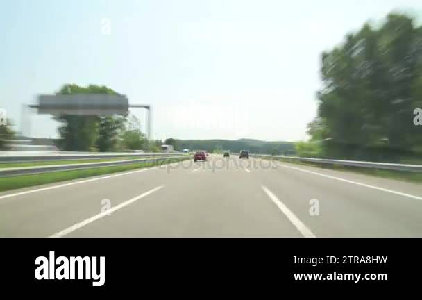 Day Highway Camera Car Time Lapse High Speed 4k. A time lapse driving ...