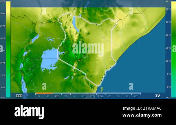 Average temperature by month in the Kenya area with animated legend ...