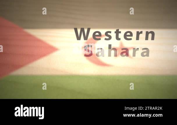 African Motion Graphics Country Name in Sand Series - Western Sahara ...