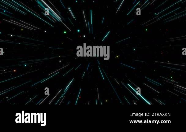 Animated graphics abstract computer screen saver with colored particles ...