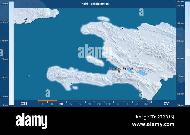 Precipitation by month in the Haiti area with animated legend - English ...