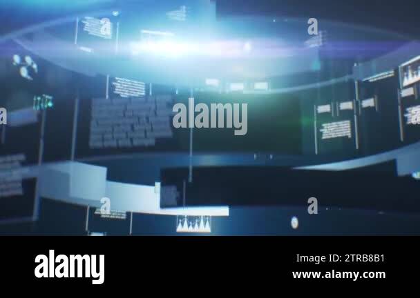 Data tunnel journey. Loopable animation. Shot inside fibre optic cable ...