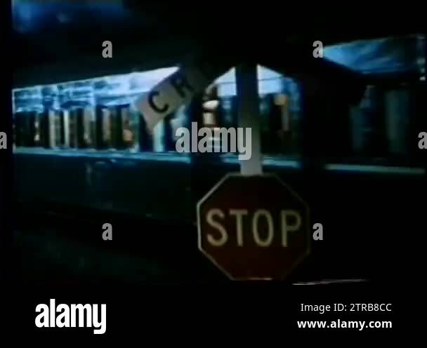 Railroad crossing night Stock Videos & Footage - HD and 4K Video Clips ...