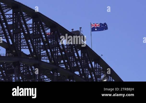 Australia harbour bridge national flag Stock Videos & Footage - HD and ...