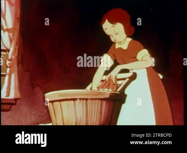 Cartoon woman washing clothes hand Stock Videos & Footage - HD and 4K ...