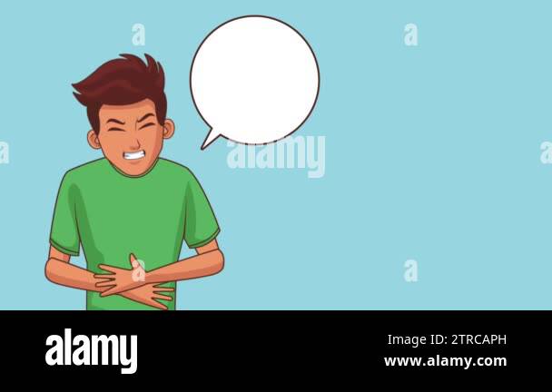 Stomach and digestive ache HD animation Stock Video Footage - Alamy