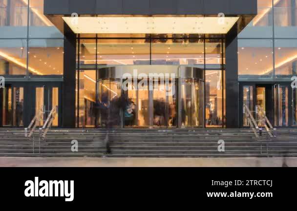 Entry and exit of shopping center Stock Video Footage - Alamy