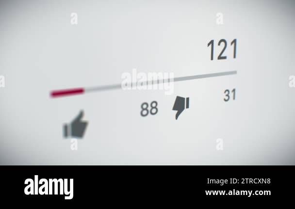 Close-up of a Video Counter Increasing to 1 Billion Views. 3d Animation ...