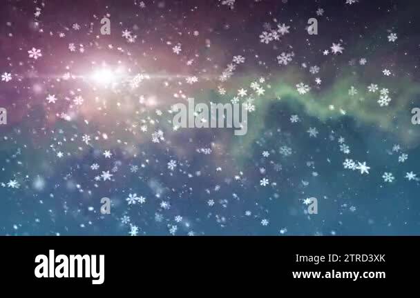 christmas star light snow falling animation background New quality ...