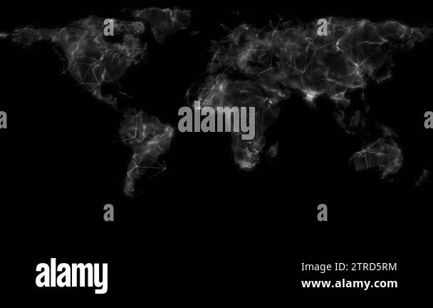 World Map Network Social Network Connection Connecting People On The Internet Nodes