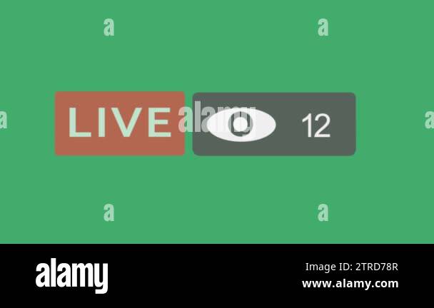 live screen interface - Viewer counter going up in streaming live video ...