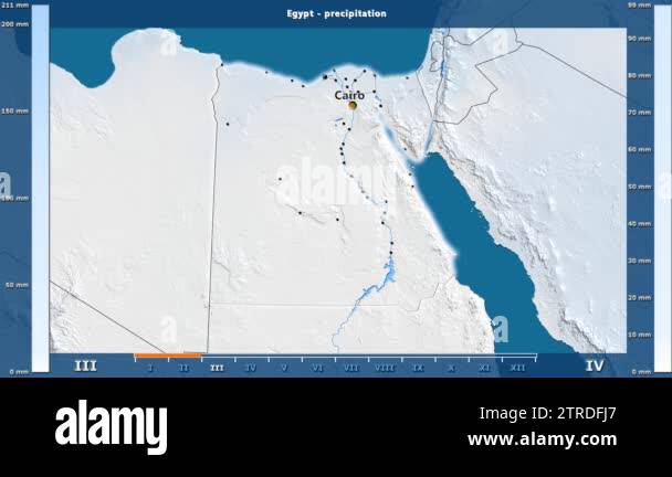 Precipitation by month in the Egypt area with animated legend - English ...