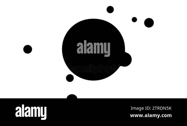 Liqiud Blobs Dropping Out of Empty Circle With Space For Logos as a ...