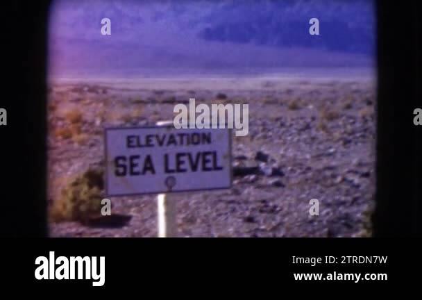 elevation sea level sign Stock Video Footage - Alamy