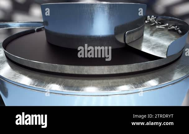 Process of production of bolts. Industrial concept. Factory equipment ...