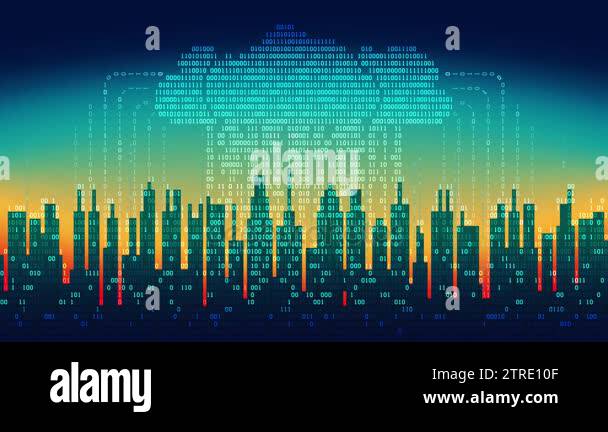 Abstract digital city skyline binary Stock Videos & Footage - HD and 4K ...