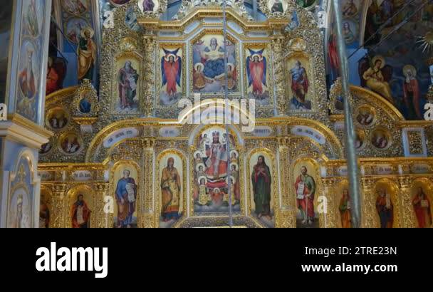 Amazing and Huge Ancient Golden Looking Iconostasis in the Great Church ...
