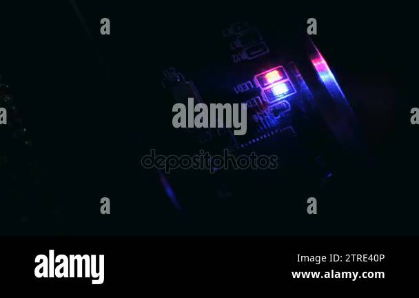 Loop footage of blinking led on HDD Stock Video Footage - Alamy