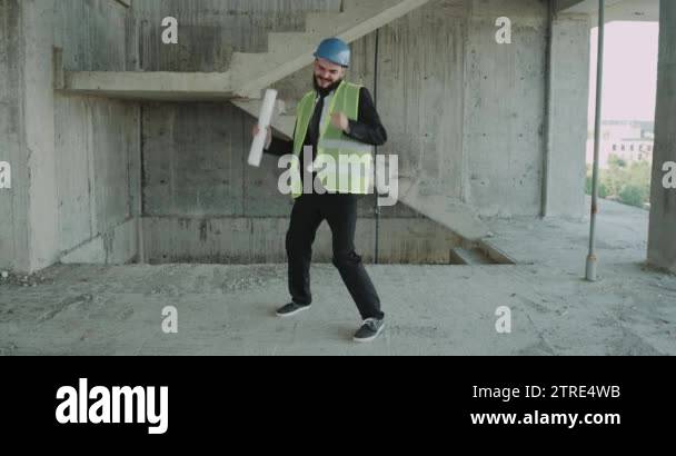 Construction wearing hard hat vest Stock Videos & Footage - HD and 4K ...