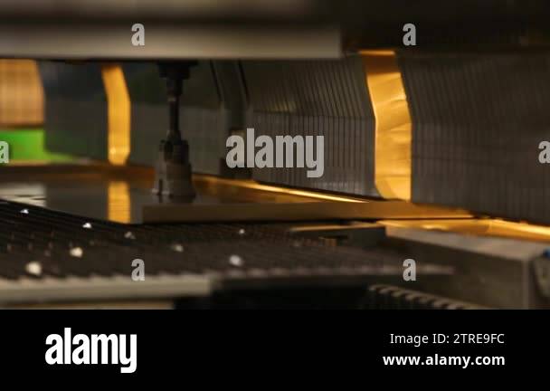 Working with sheet metal and special machine tools for bending. Scene ...