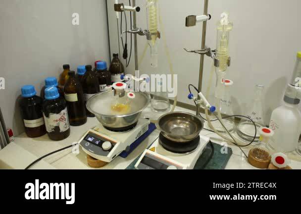 Experiment organic chemistry bubbles, extract from plants, scientific ...