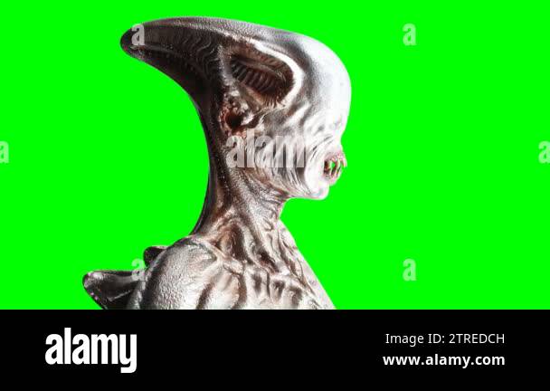 Scary, horror monster. Fear concept. Green screen isolate. Realistic 4K ...