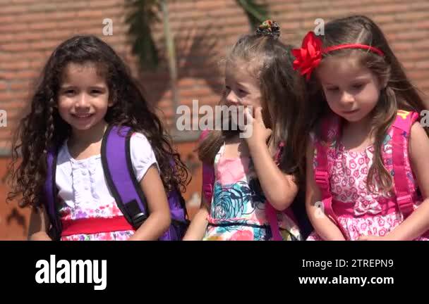 Young Girls Preschool Kids Stock Video Footage - Alamy