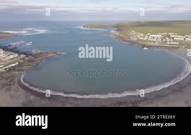 Aerial Loop Head Peninsula in West Clare, Ireland. Kilkee Beach County ...