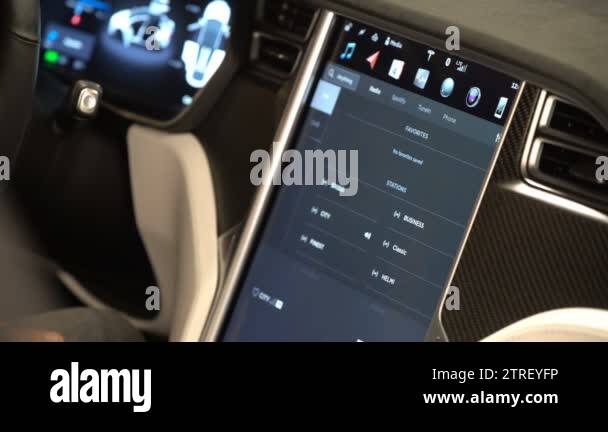 Tesla car dashboard Stock Videos & Footage - HD and 4K Video Clips - Alamy