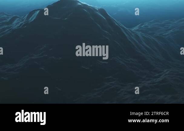 4k Stormy Ocean Surface Background/ Animation of a 4k ocean surface ...