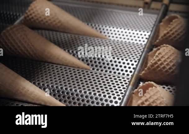 The conveyor automatic lines for the production of ice cream cones ...