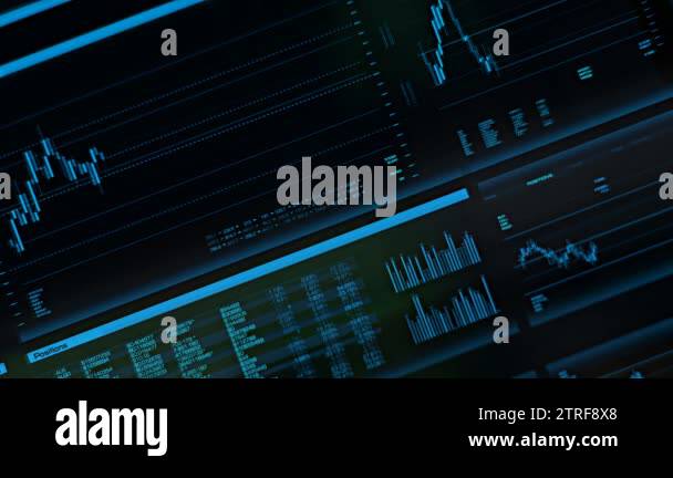 Stock trading application/software interface. Screen with rates and ...